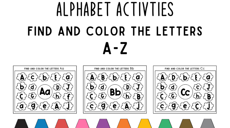 FIND AND COLOR THE LETTERS - englishlesson.com